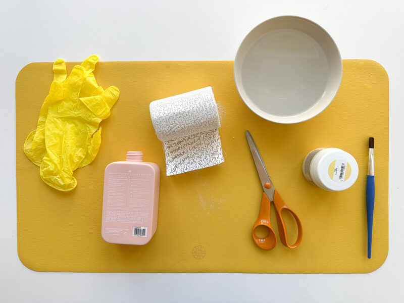 Lustiges Upcycling: Vase aus Gips selber machen